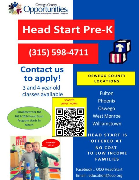 Head Start Enrollment Under Way for 2023-24 School Year | Oswego County ...